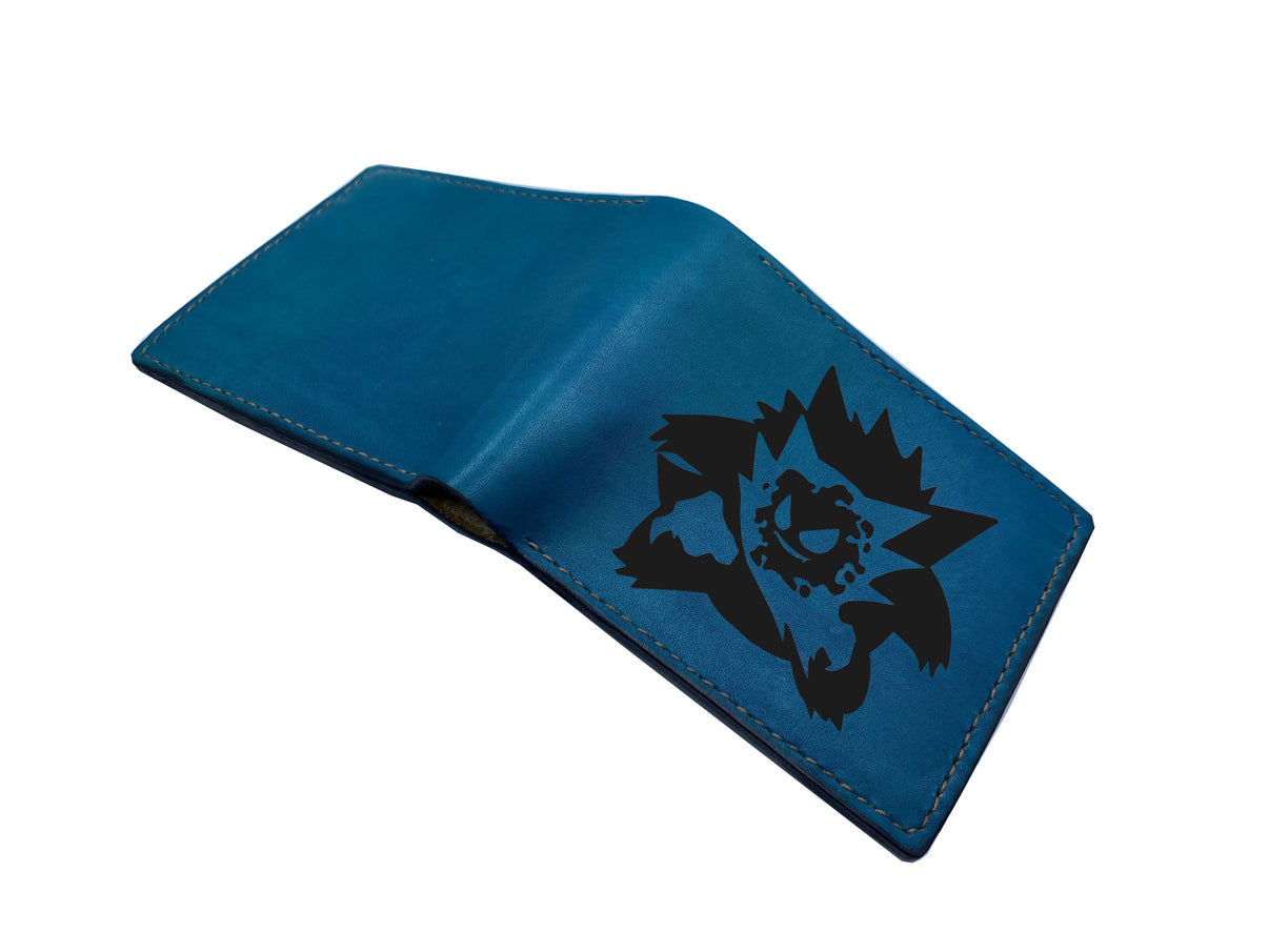 Gengar leather men wallet, pokemon leather gift ideas, ghost pokemon p ...