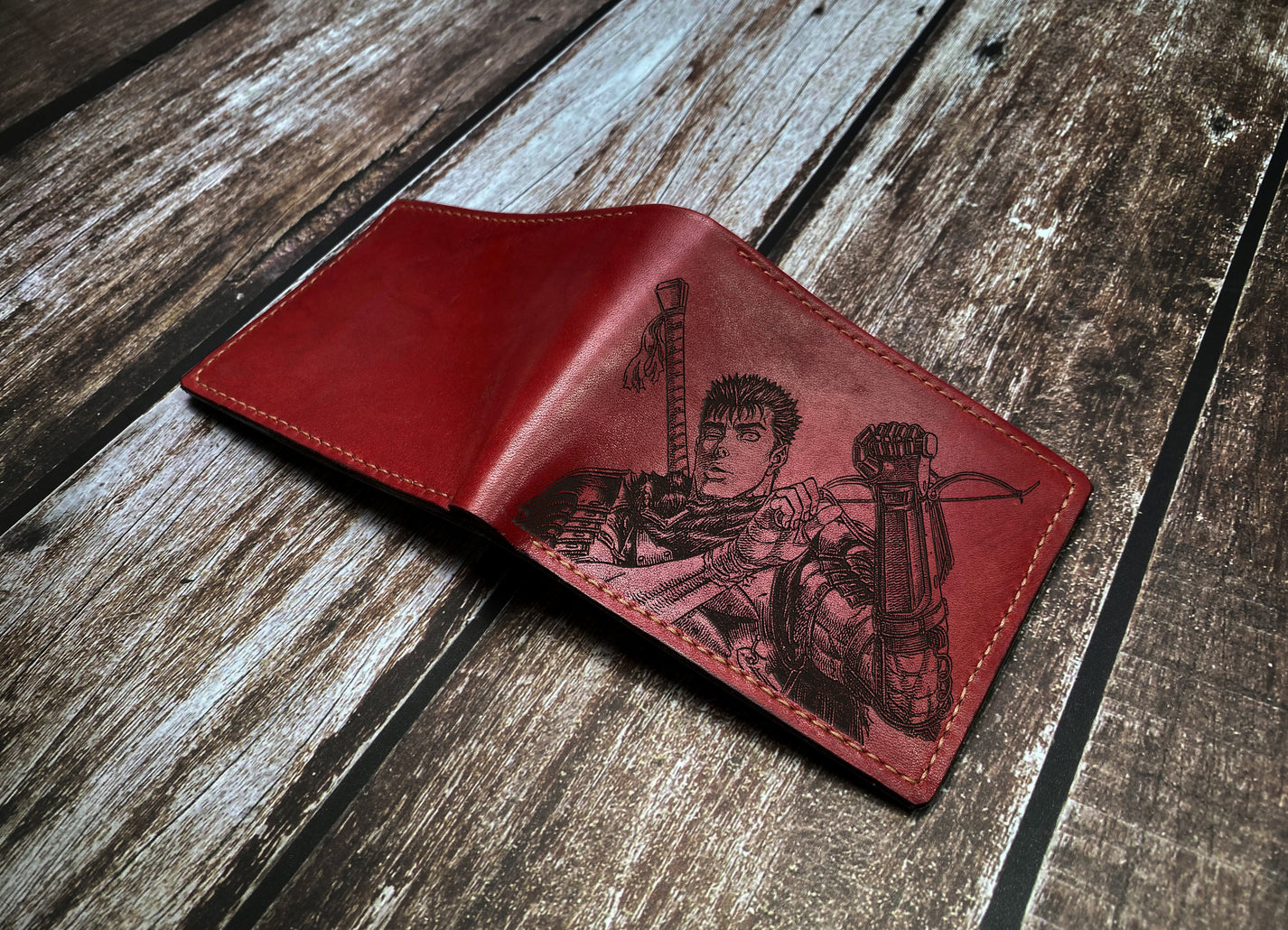 Berserk leather men's wallet, Japanese Manga inspired gift for men ...